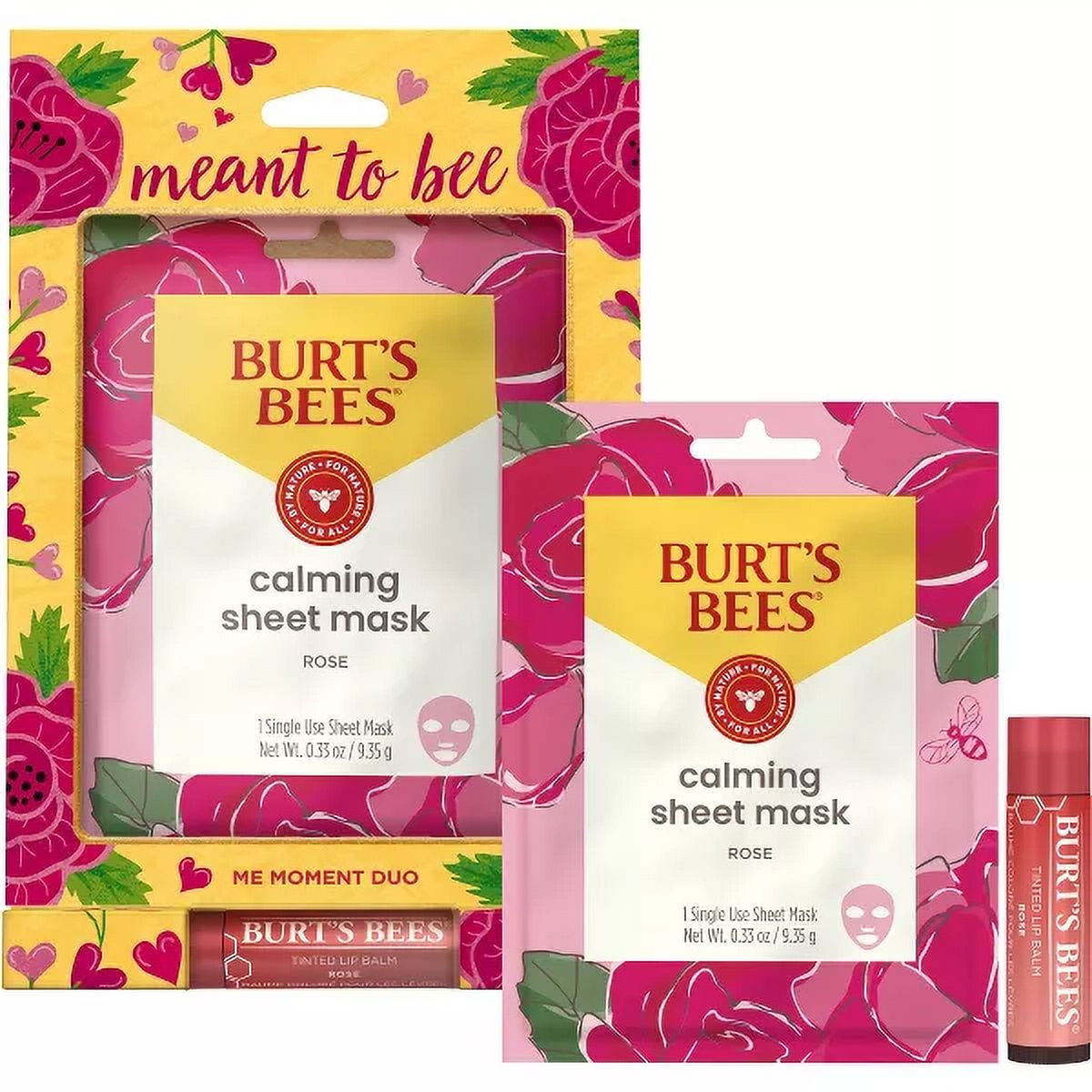 Burt's Bees Valentines Day Sheet Mask and Tinted Lip Balm Set - 2ct ...