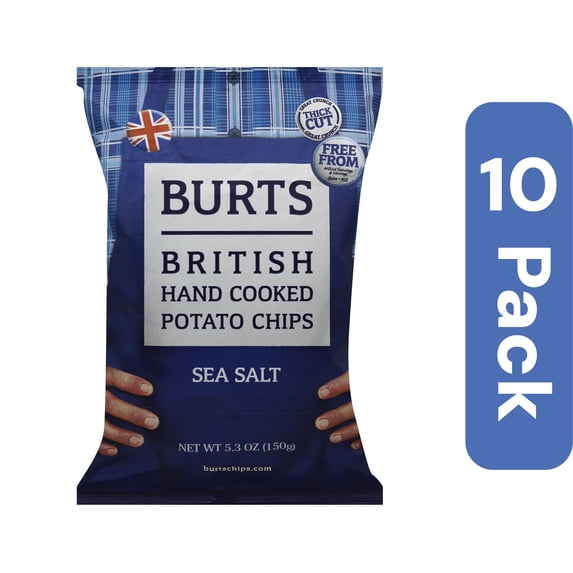 Burt's Potato Chips Sea Salt 5.3 oz (Pack Of 10) - Walmart.com