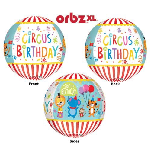 Burton & Burton 16" Orbz Circus Theme Balloon - Walmart.com