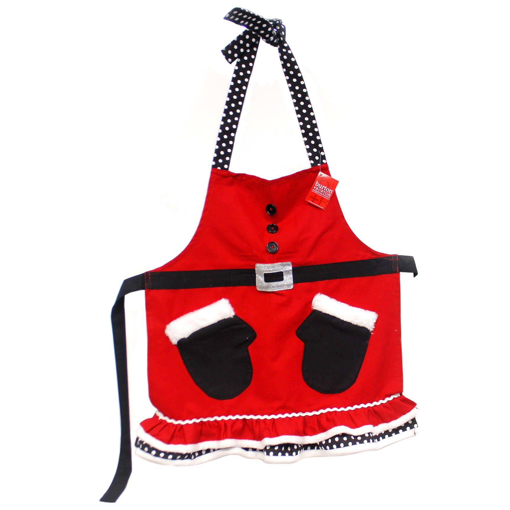 Burton & Burton 20.25In Child Santa Apron, Fabric, Mitttens 9733733 ...