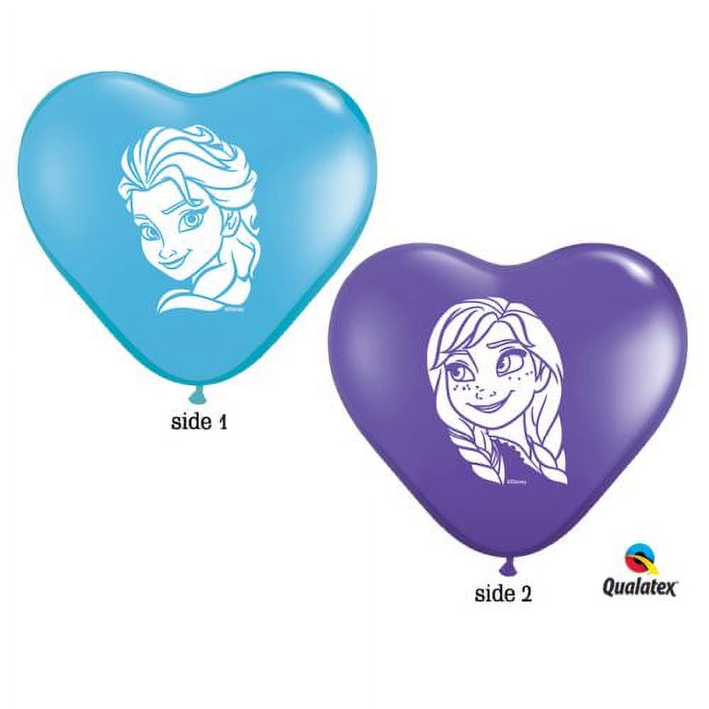 Burton & Burton 6" Frozen Anna & Elsa Asst 100 Ct Balloon - Walmart.com