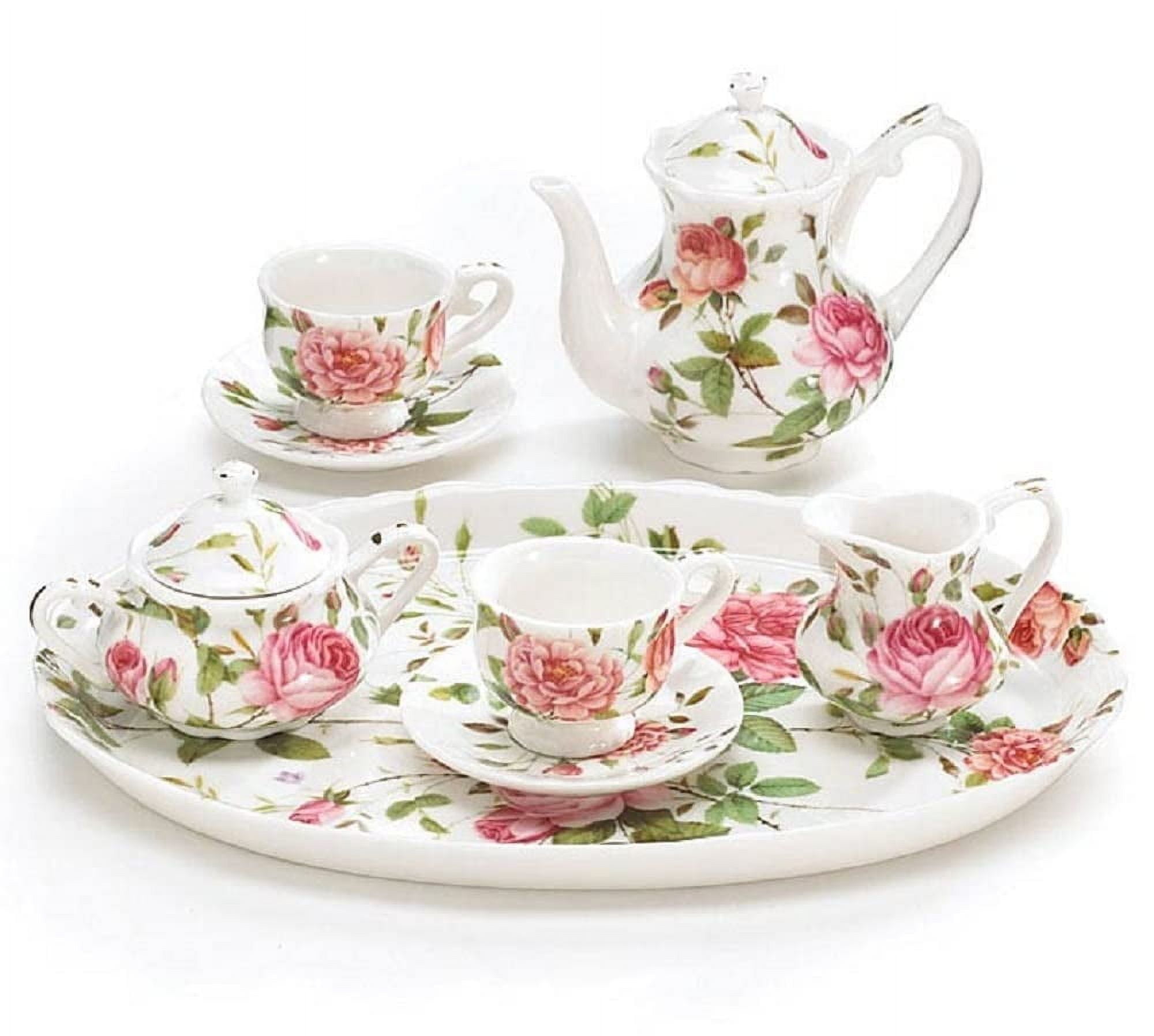 Burton & Burton 8 Piece Porcelain Mini Saddlebrooke Tea Set - Walmart.com