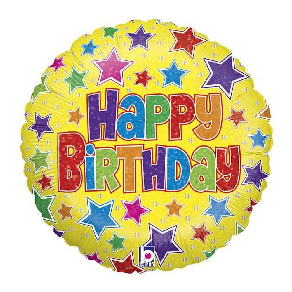 Burton & Burton Happy Birthday 36" Bold Stars Balloon - Walmart.com