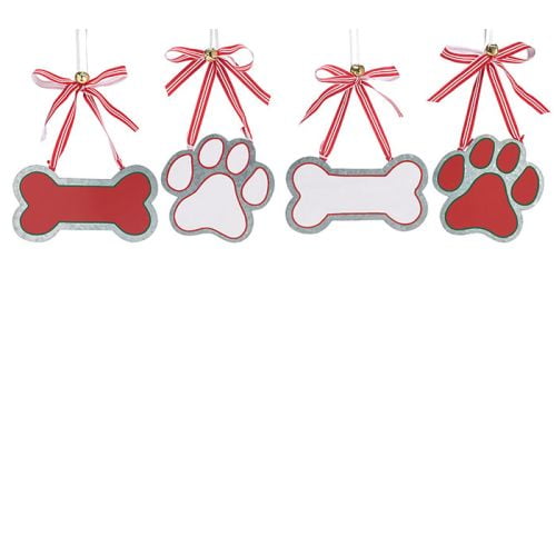Burton & Burton Ornament Bone And Paw Astd, 4 Assorted - Walmart.com