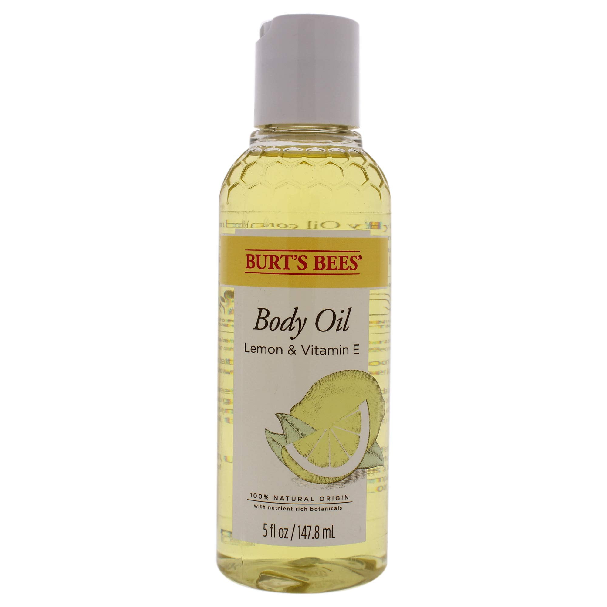 Burts Bees Body Oil - Lemon and Vitamin E Unisex Oil 5 oz, White ...