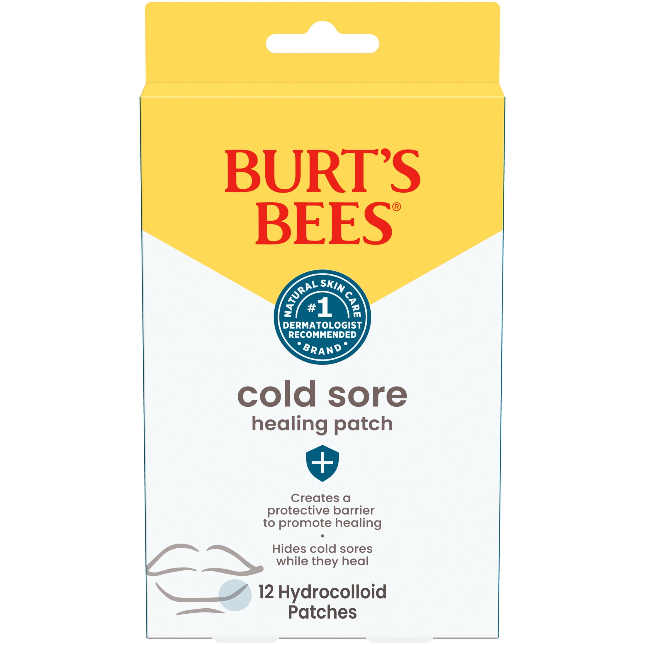 Burts Bees Cold Sore Healing Patches - 12 Pack HSA/FSA Eligible ...
