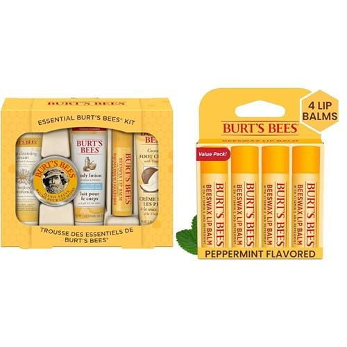 Burts Bees Essential Everyday Beauty Gift Set, 5 Travel Size Products ...