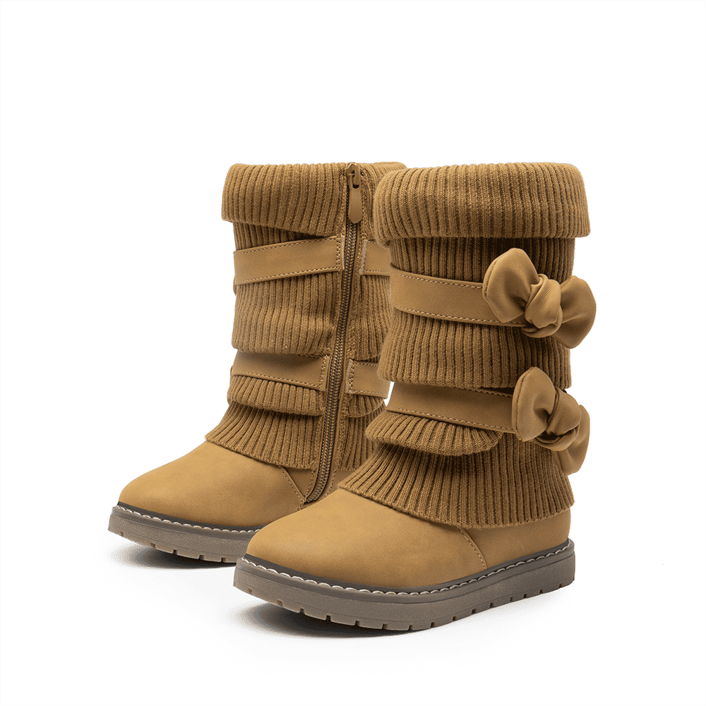 Burudani Girl's Winter Snow Boots Warm Walking Mid Calf Shoes KLOVE ...