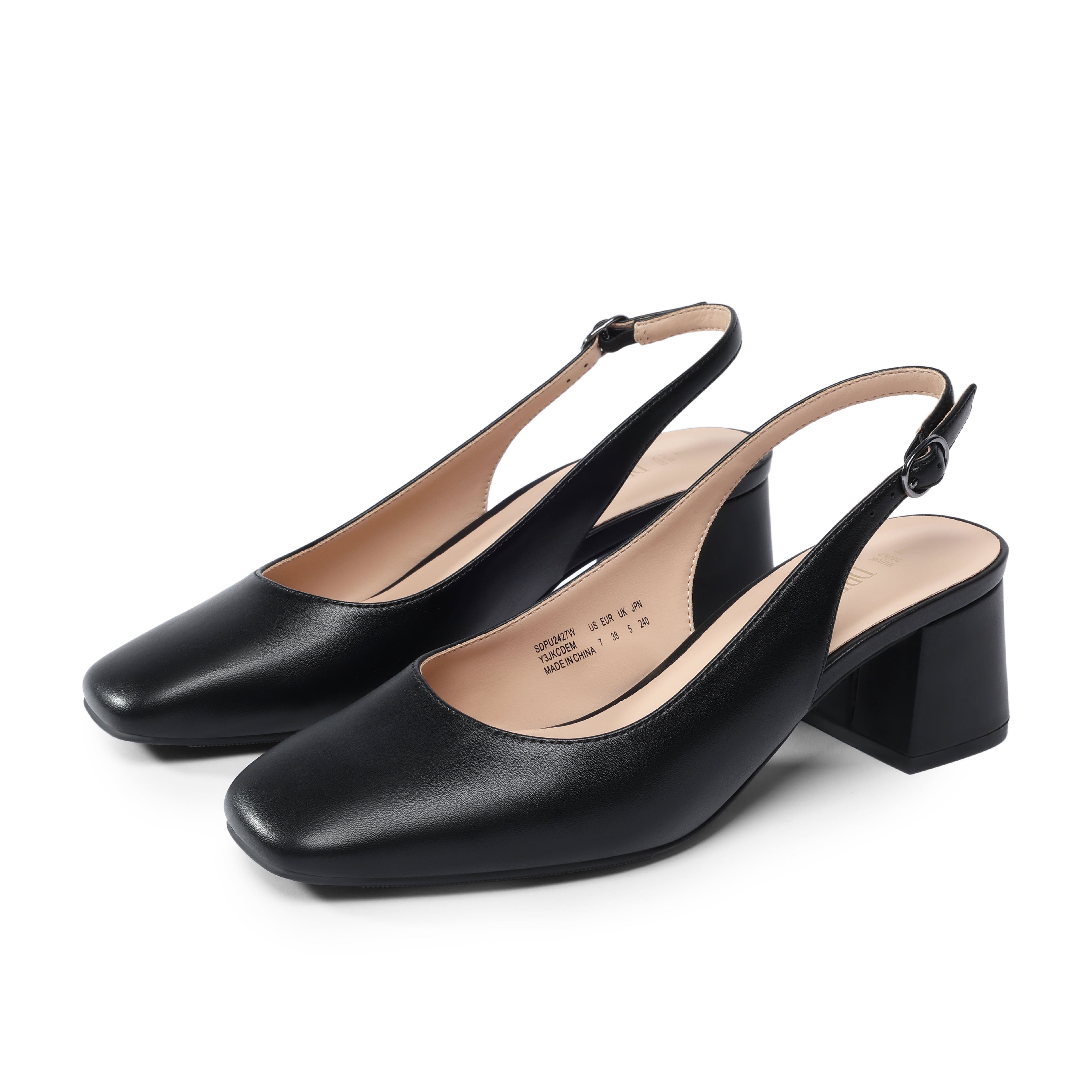 Madden Girl Women's Keithh Slingback Block Heels with Cap Toe - Walmart.com