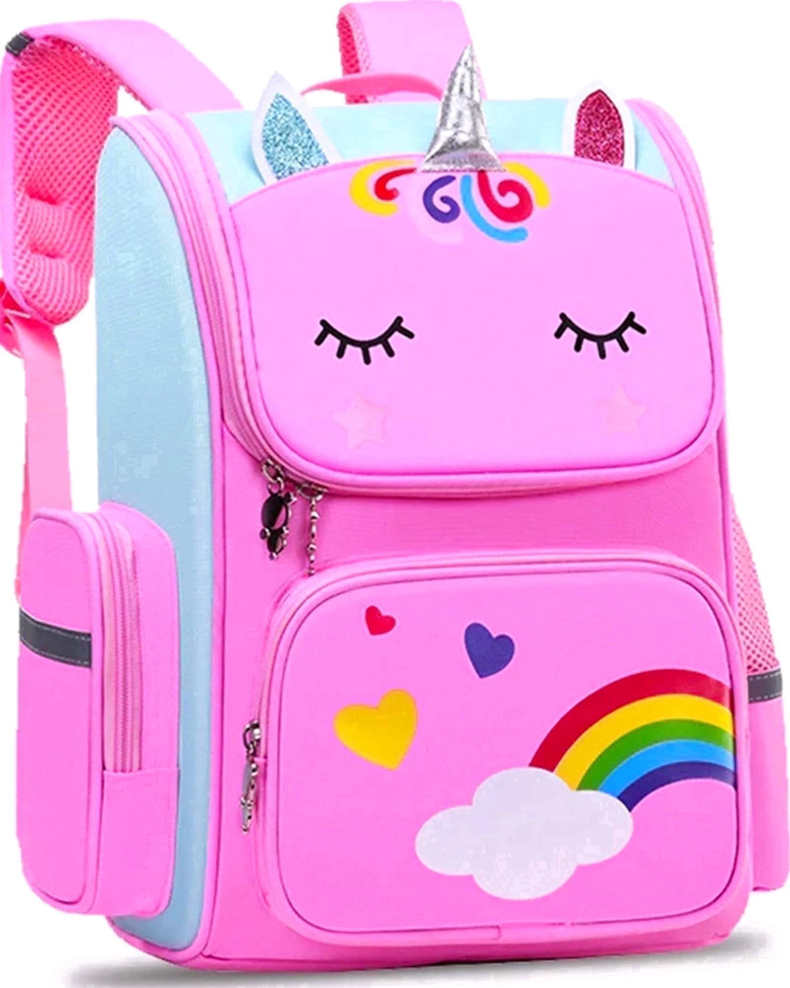 BURUFY Girls School Backpack, Lightweight Durable Kids Bookbag, Pink ...
