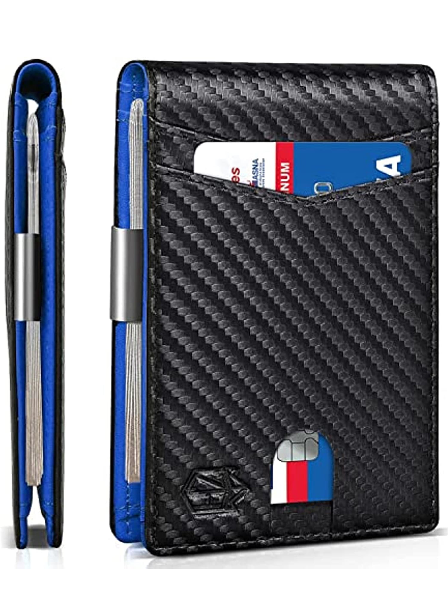 Burufy Wallet for Men Slim, Genuine Leather Mens Wallet, Bifold ...