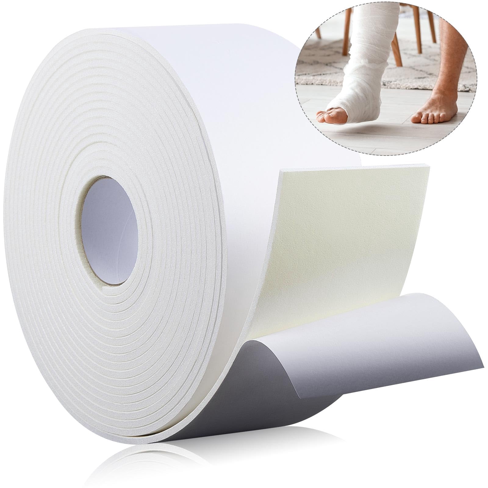 Buryeah 1/4" x 5" x 12 Yard Foam Adhesive Cast Padding Medical Foam ...