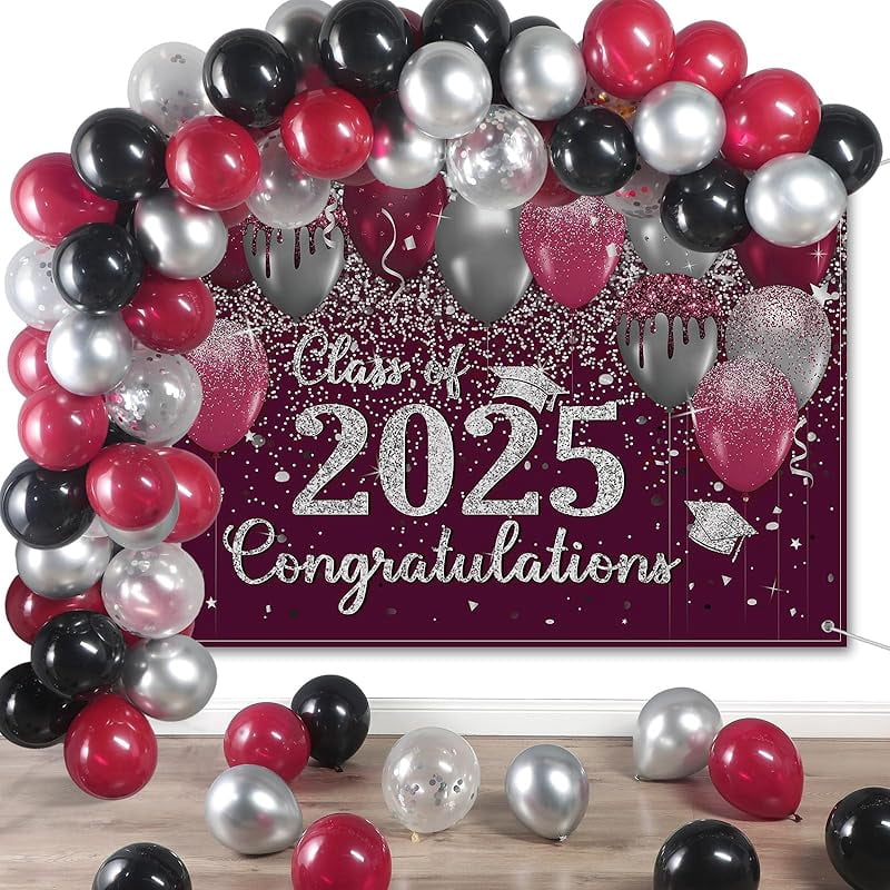 Buryeah Graduation Decoration Set Glitter Class of 2025 Graduation ...