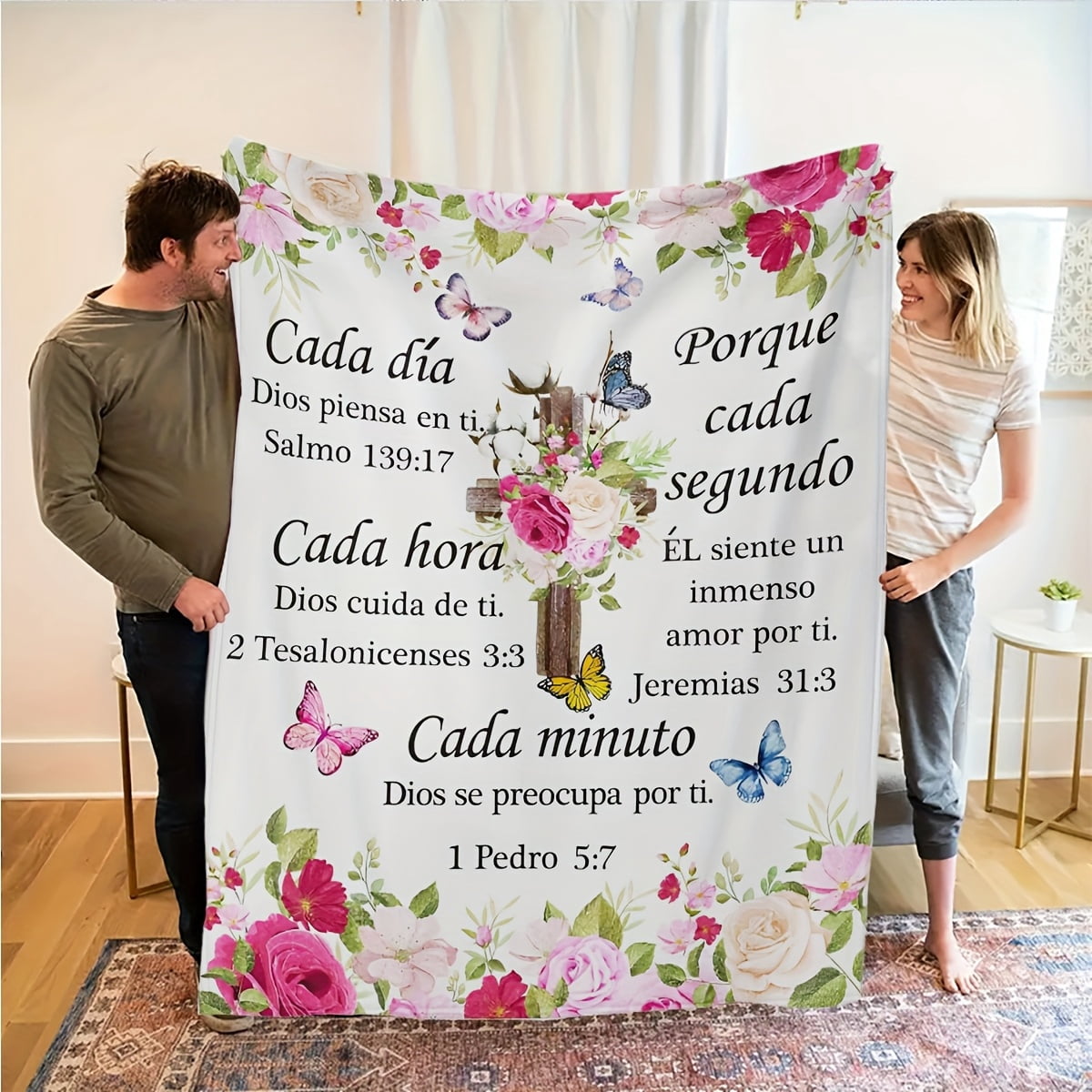 Buryeah Spanish Christian Blanket Soft Inspirational Bible Verse Throw ...