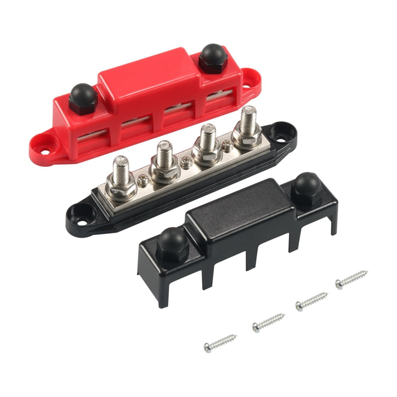 Bus Bar 12V 300A Power Distribution Block 4 X 3/8In Studs 12V ...