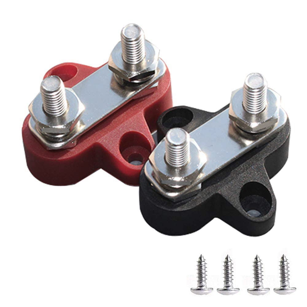 Bus Bar Terminal Block, Power Stud Battery Junction Post 1/4" Power ...