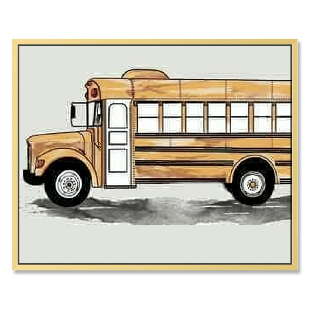 Bus Decor, Big Bus Canvas Painting, Canvas Poster Wall Art Hanging ...