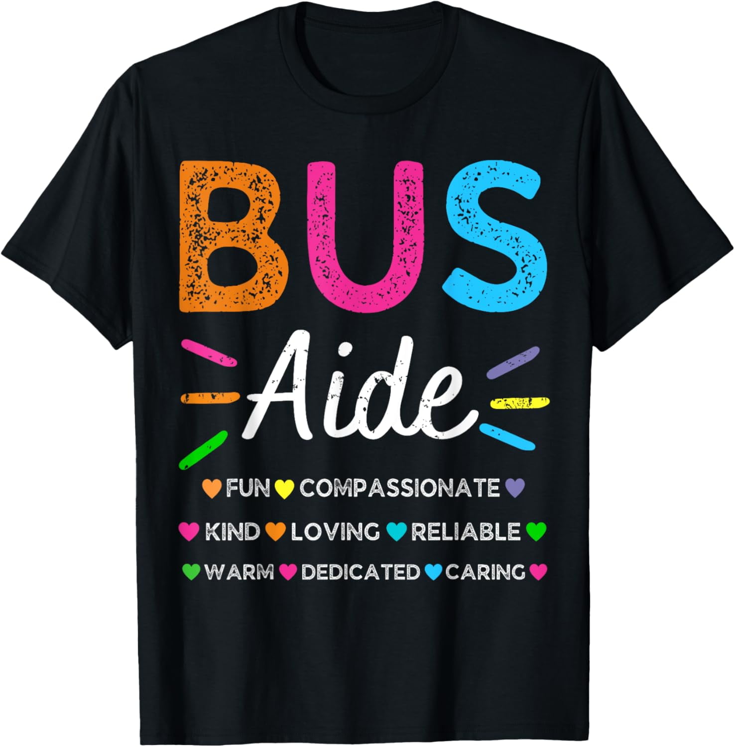 Bus Driver Aide Back to School Matching Group Squad T-Shirt - Walmart.com