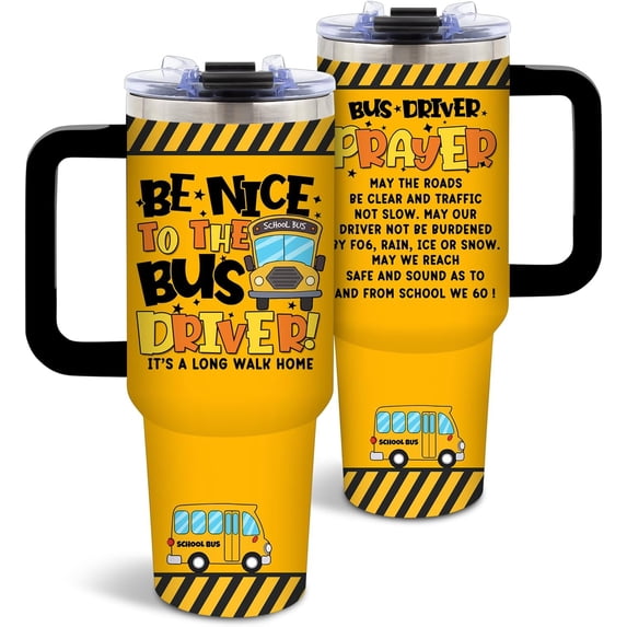 Bus Driver Appreciation Gifts, School Bus Driver Tumbler with Handle 40 ...