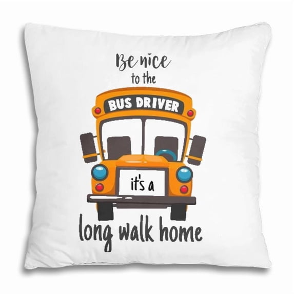 Bus Driver Funny School Bus Driver Gift Quote Pillow - Walmart.com