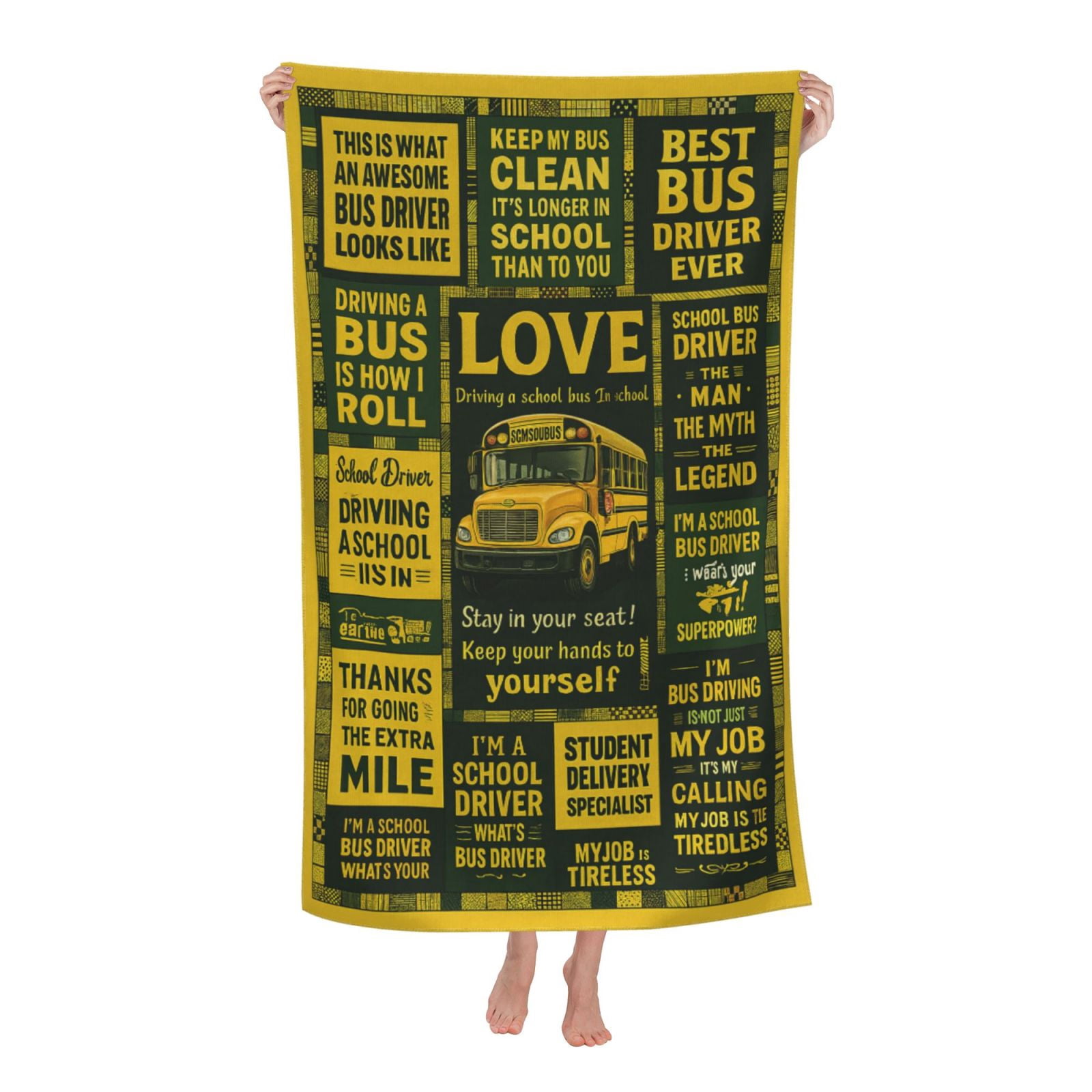 Bus Driver Gifts ,Bus Driver Appreciation Gifts Bath Towel Soft and ...