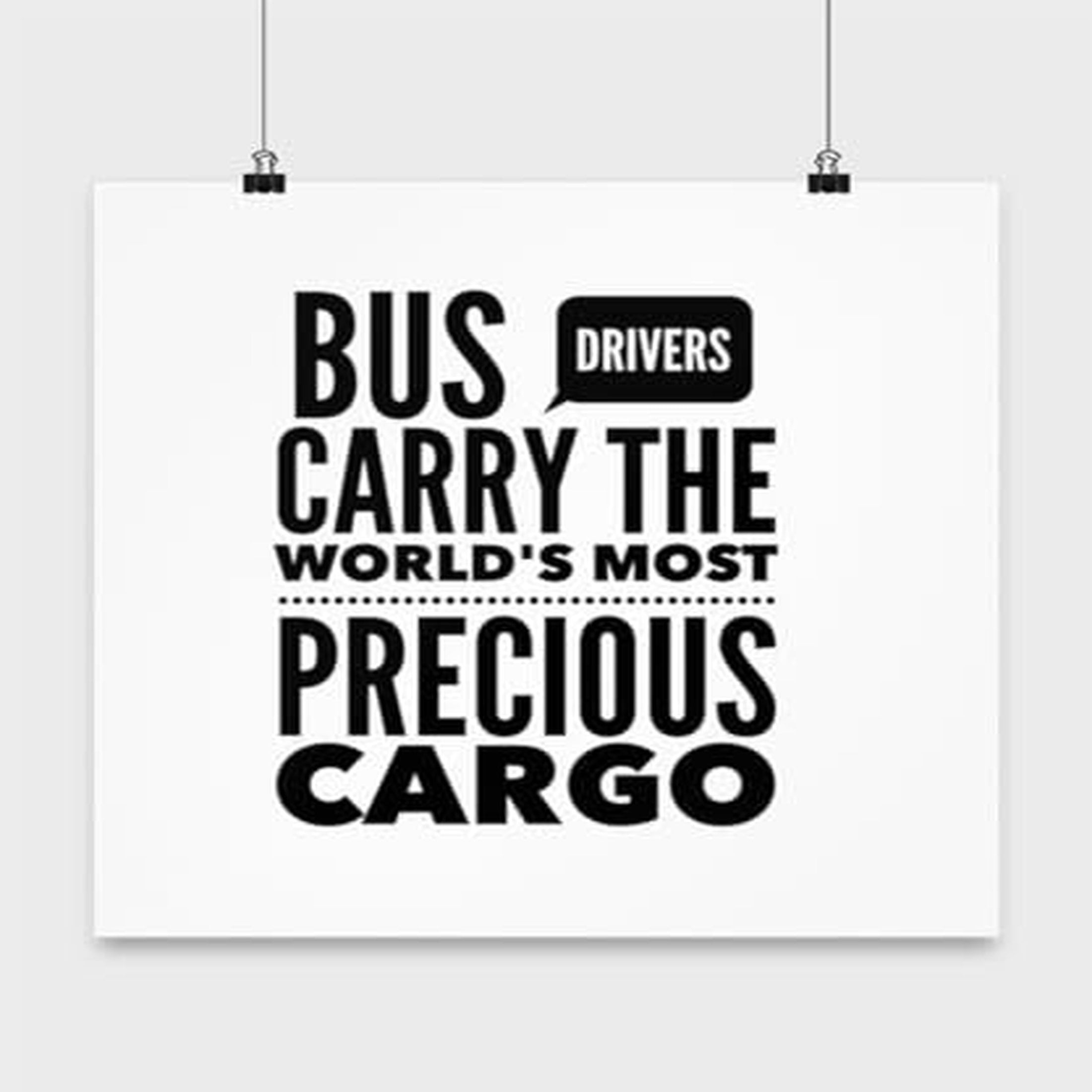 Bus Driver Poster - Heartwarming Wall Art for Bus Drivers, 13x13 ...