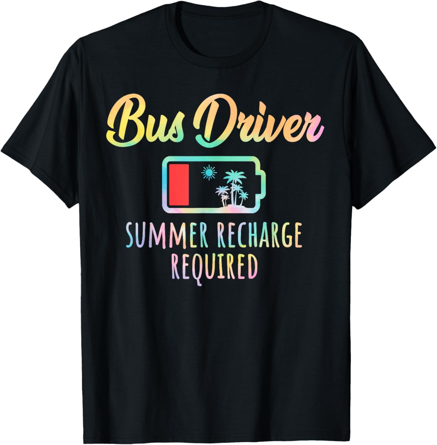 Bus Driver Summer Recharge Required - Last Day of School Bus T-Shirt ...