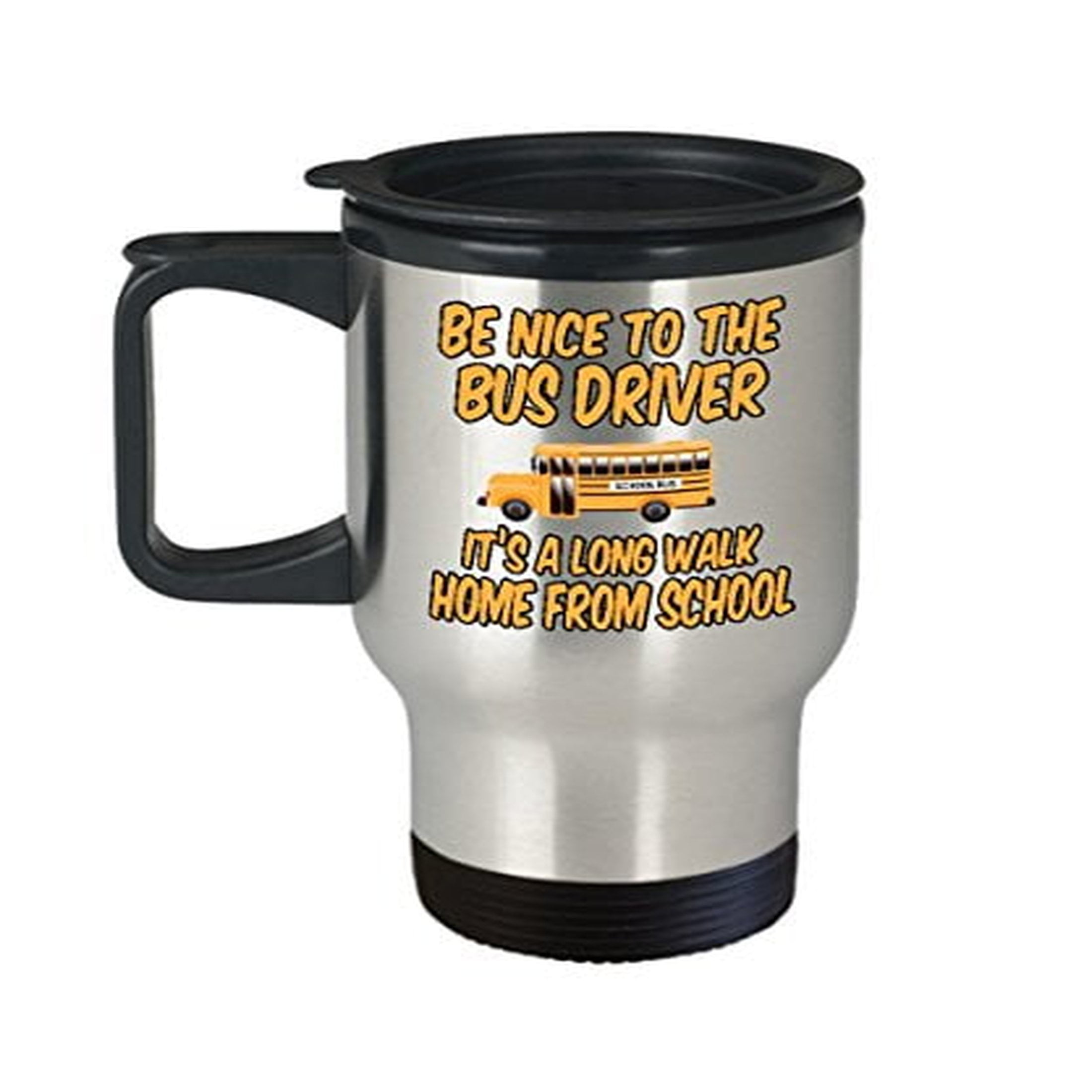 Bus Driver Travel Mug - 14 oz Stainless Steel Coffee Cup - Funny Gift ...