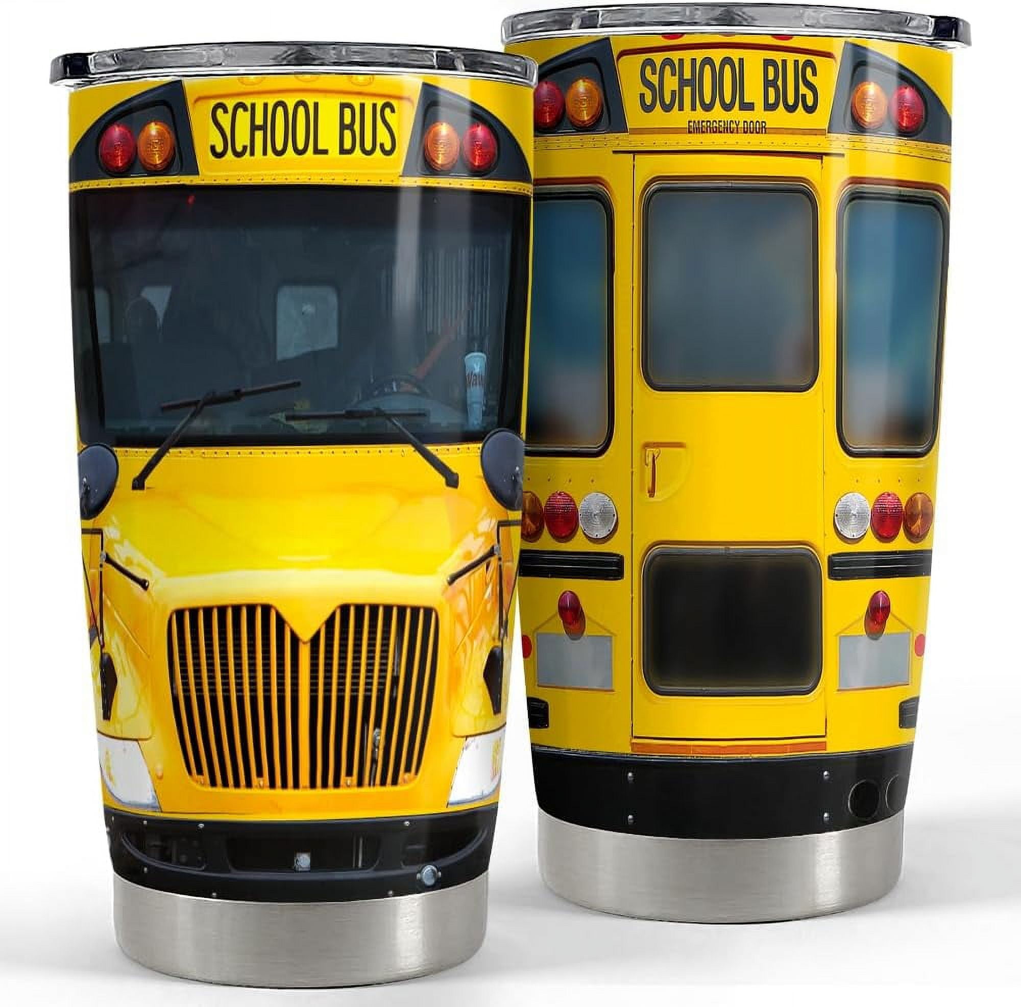 Bus Driver Tumbler - School Bus 20 oz Stainless Steel Double Wall ...