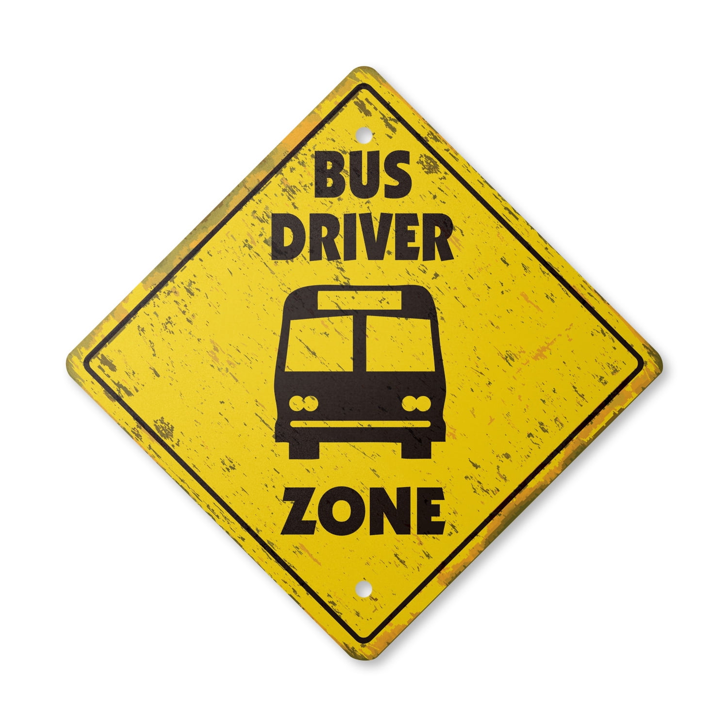 Bus Driver Vintage Crossing Sign Zone Xing | Indoor/Outdoor Plastic ...