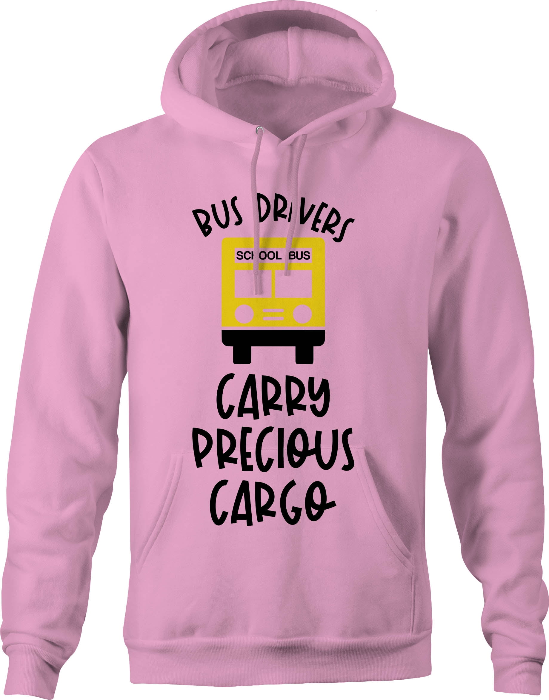Bus Drivers Carry Precious Cargo School Bus Love Light Pink Hoodie ...