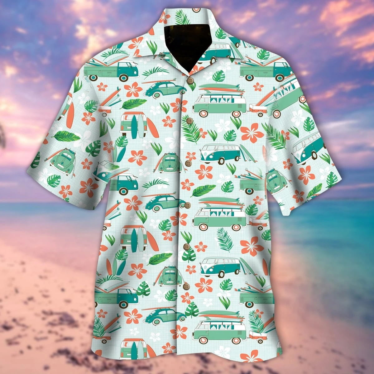 Bus Flowers Hawaiian Shirt - Walmart.com