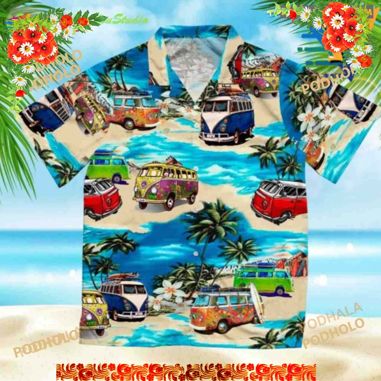 Bus Hawaiian Shirt, Vacation Car Hawaiian Shirt - Walmart.com