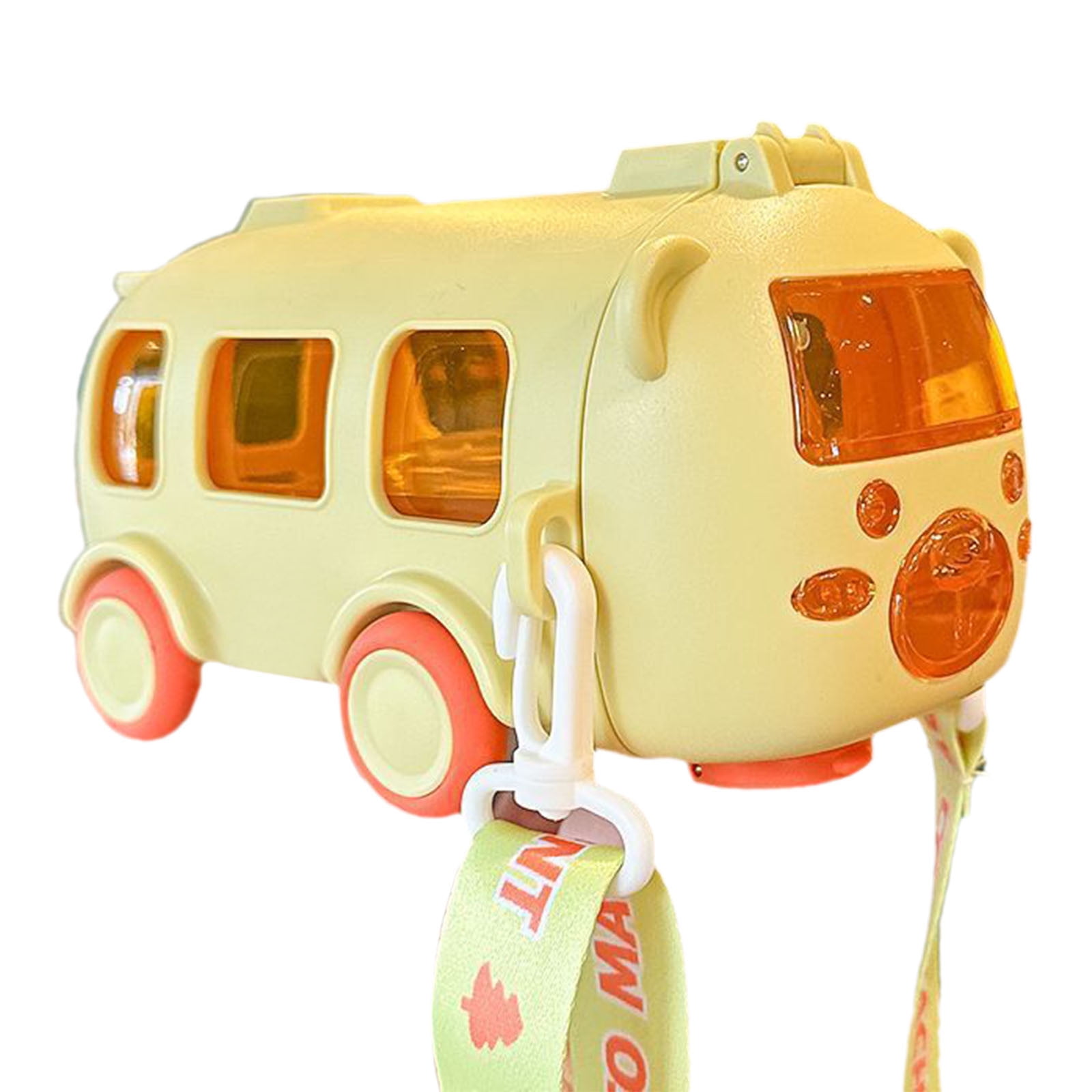 Bus Shaped Portable Water Bottle with Straw - 360° Leak-Proof ...