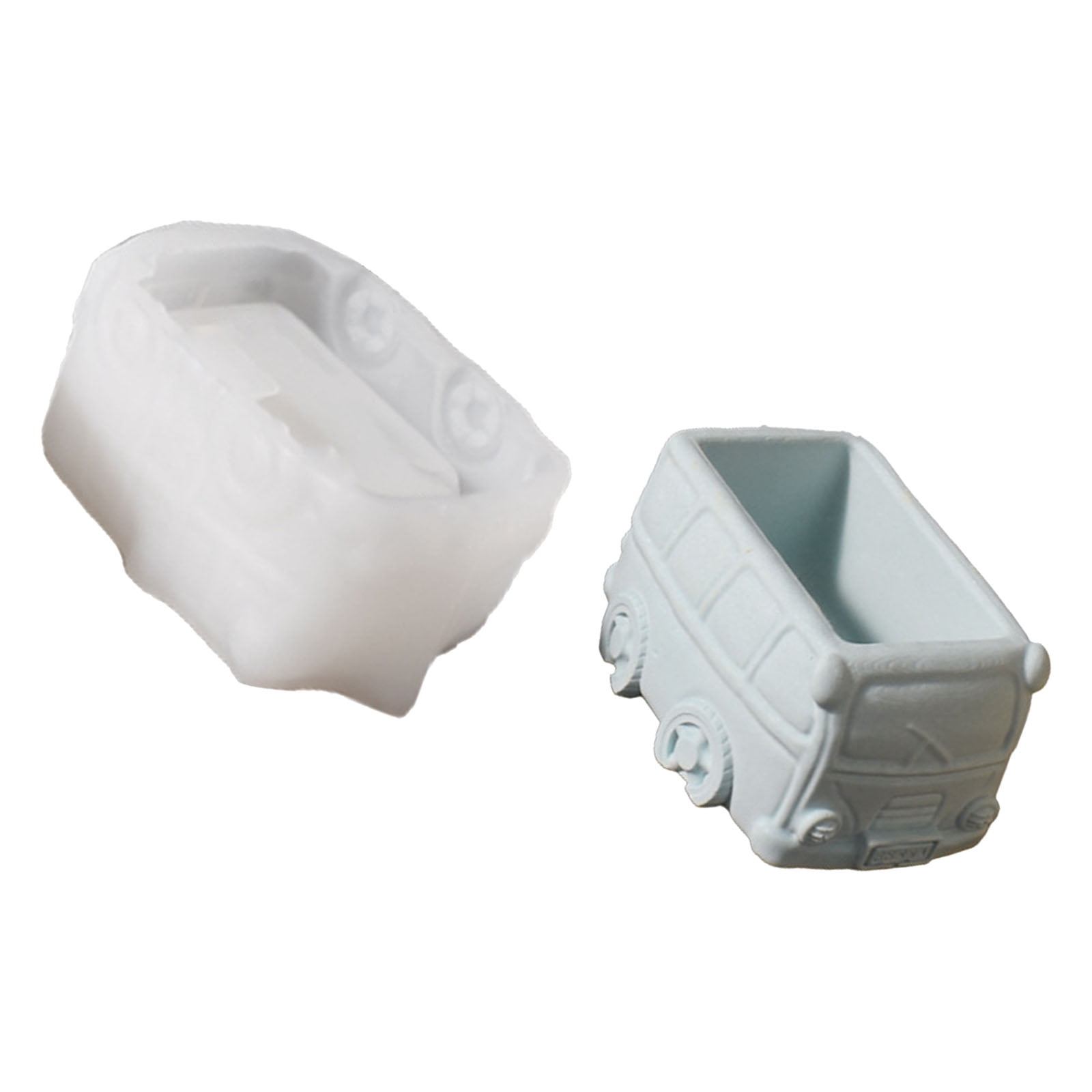 Bus Shaped Succulents Plant Molds Storage Box Plasters Moulds Flower ...