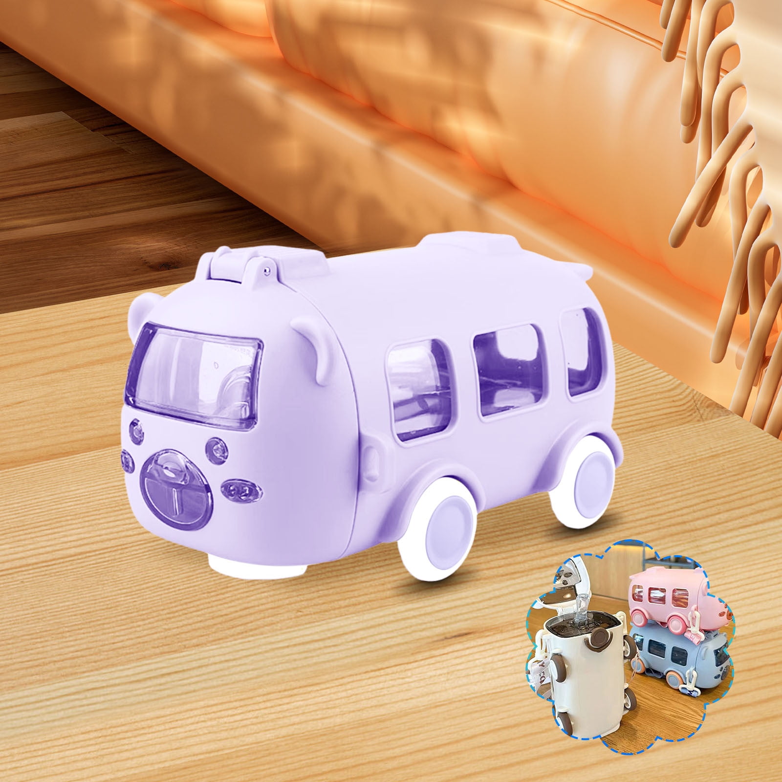 Bus Shaped Water Bottle, 16.9 oz/500ml Water Cup In Bus Shape with ...