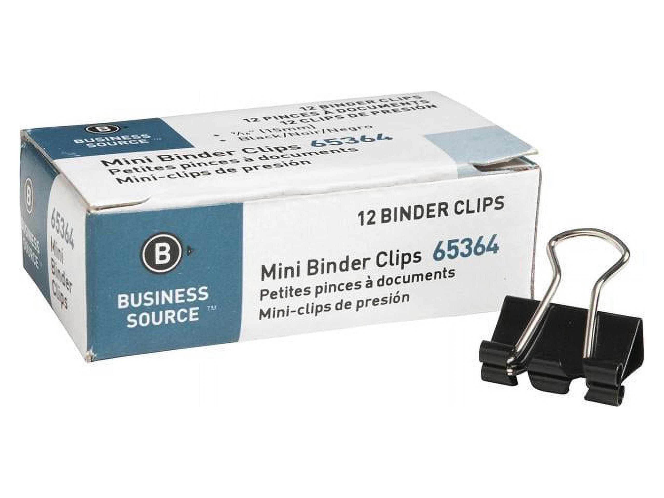 Bus. Source Black Binder Clips - Walmart.com