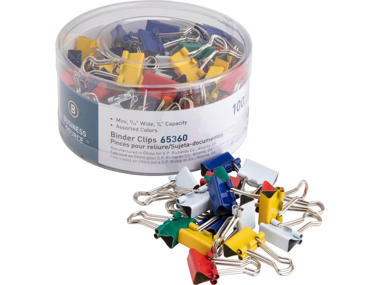 Bus. Source Colored Fold-back Binder Clips - Walmart Business Supplies
