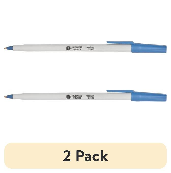 (2 pack) Bus. Source Medium Point Ballpoint Stick Pens - Walmart.com