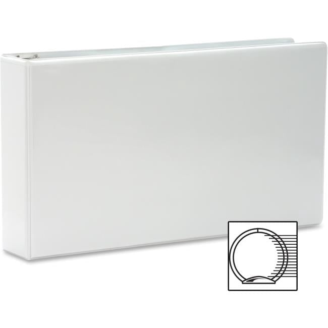 Bus. Source Tabloid-size White Reference Binder - White - Walmart.com