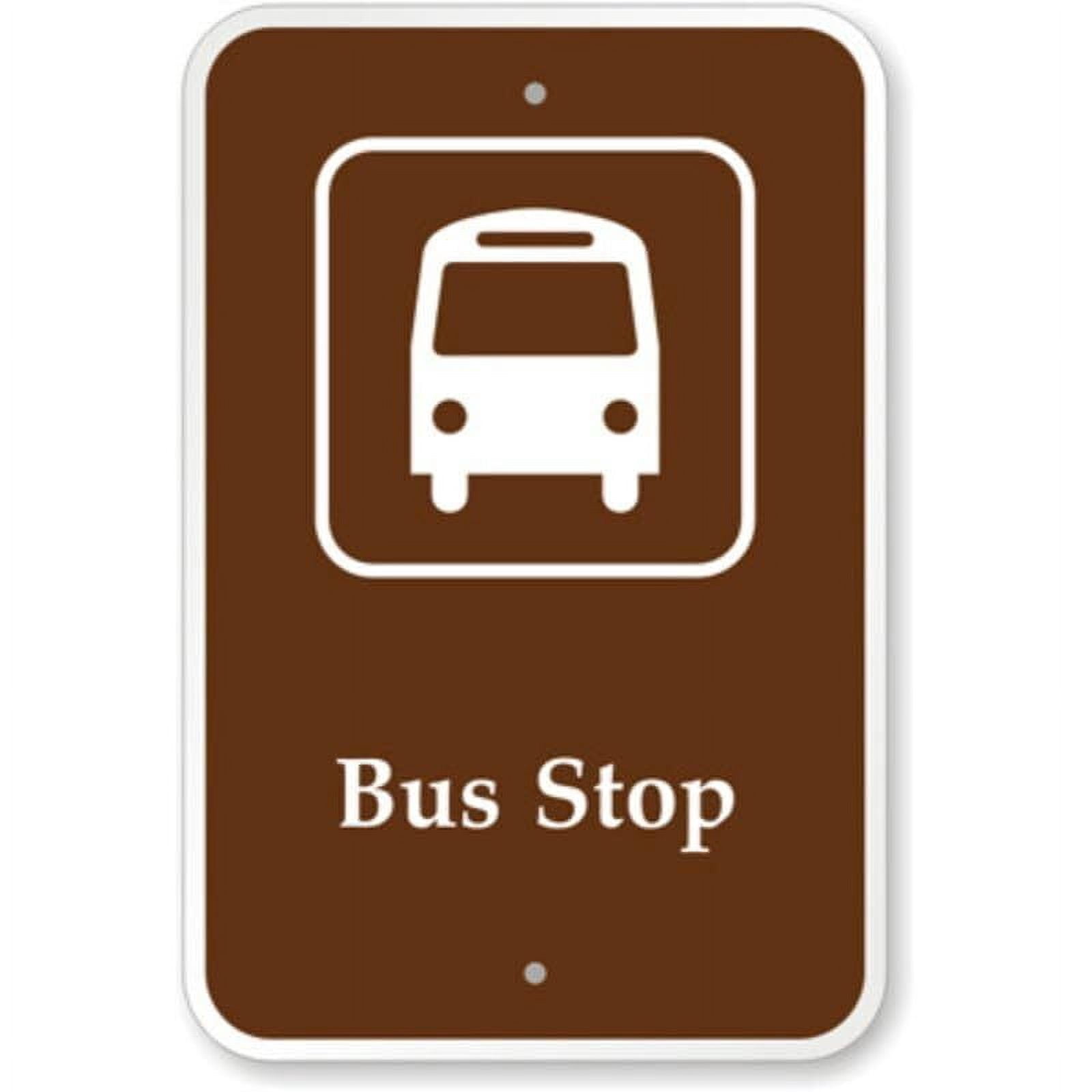 Bus Stop Campground Guide Weatherproof Metal Aluminum Sign SIZE: 12" x ...