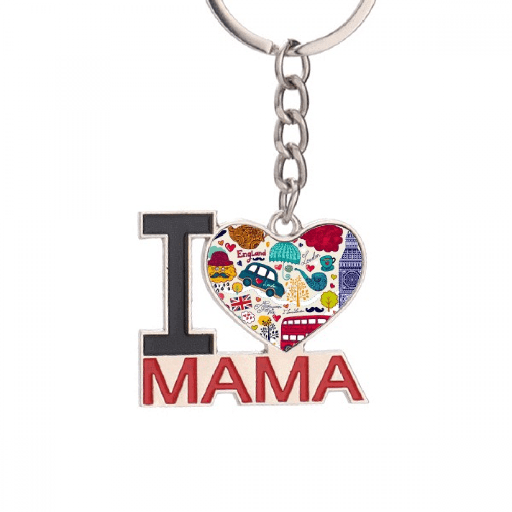 Bus Tower UK England Big Ben Landmark Keychain Metal Keyring Holder ...