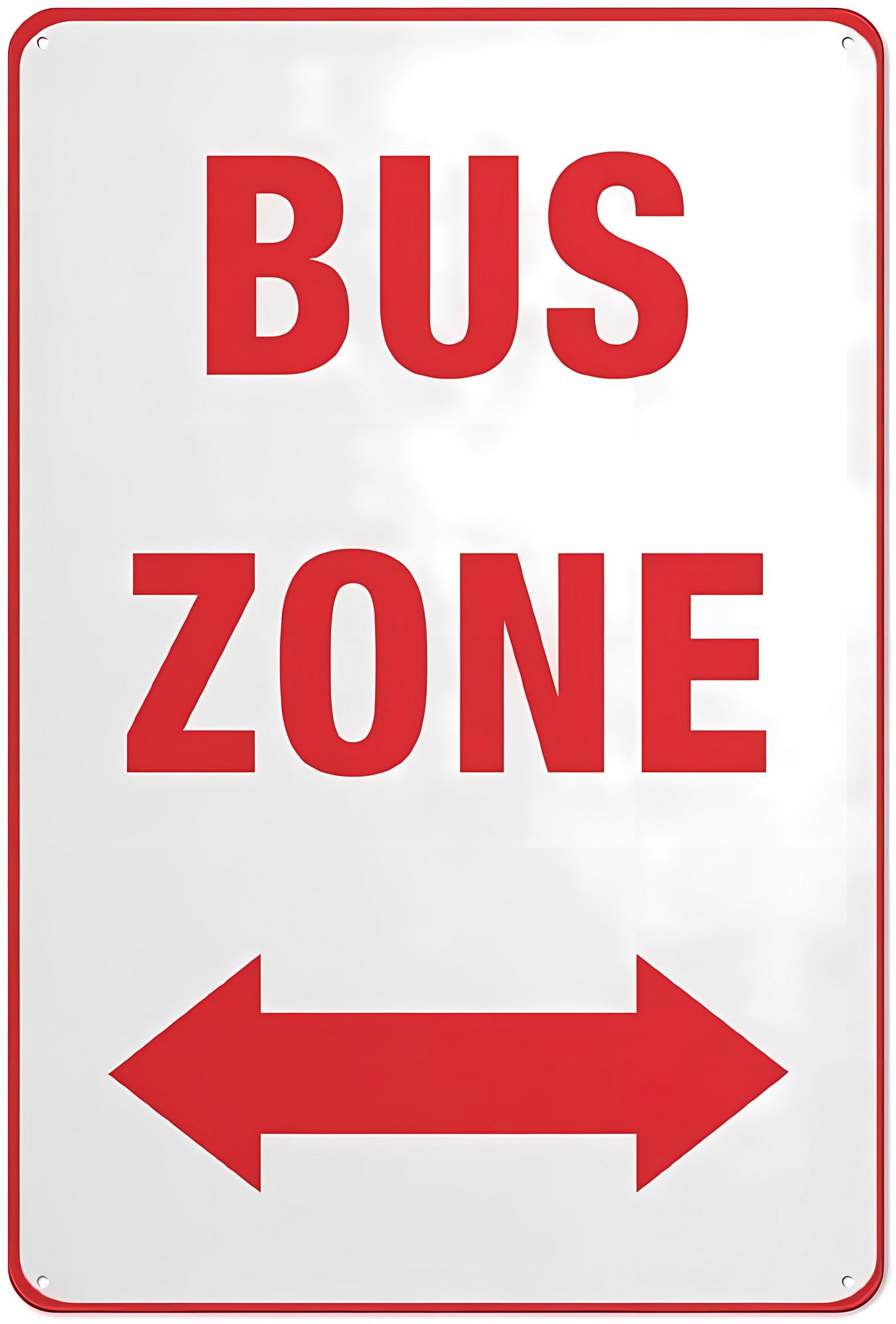 Bus Zone (Two Way Arrow) Warning Sticker - 8"x12" Security Outdoor Sign ...
