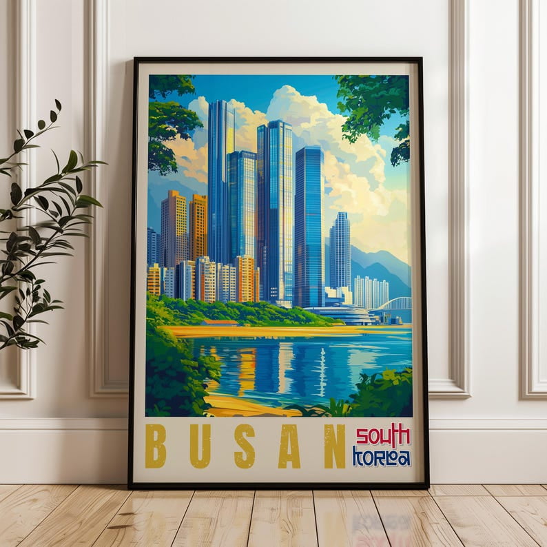 Busan Travel Print South Korea Cityscape Home Office Gift - Walmart.com