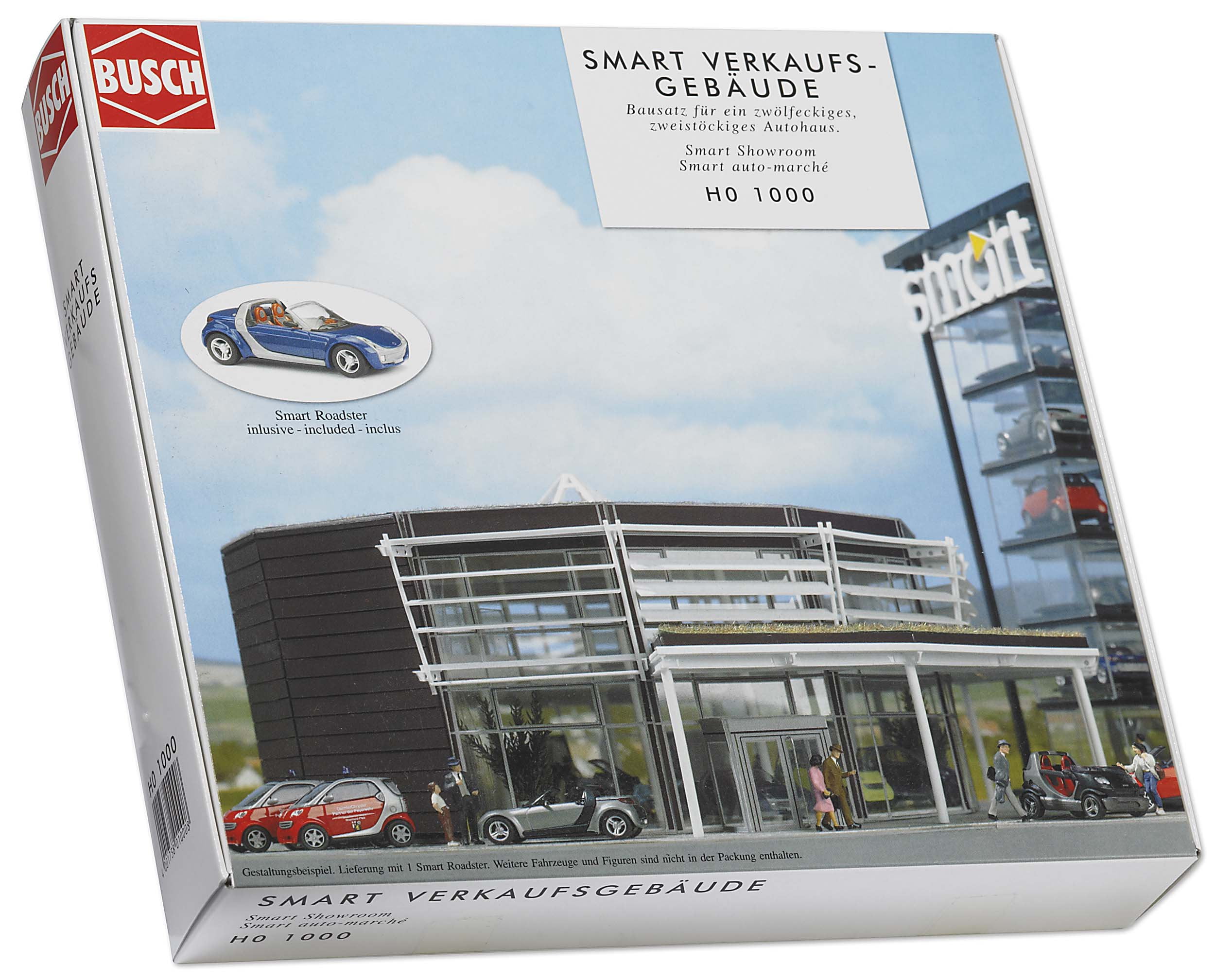 Busch 1000 Smart car Shopping Center HO Structure Scale Model Structure ...