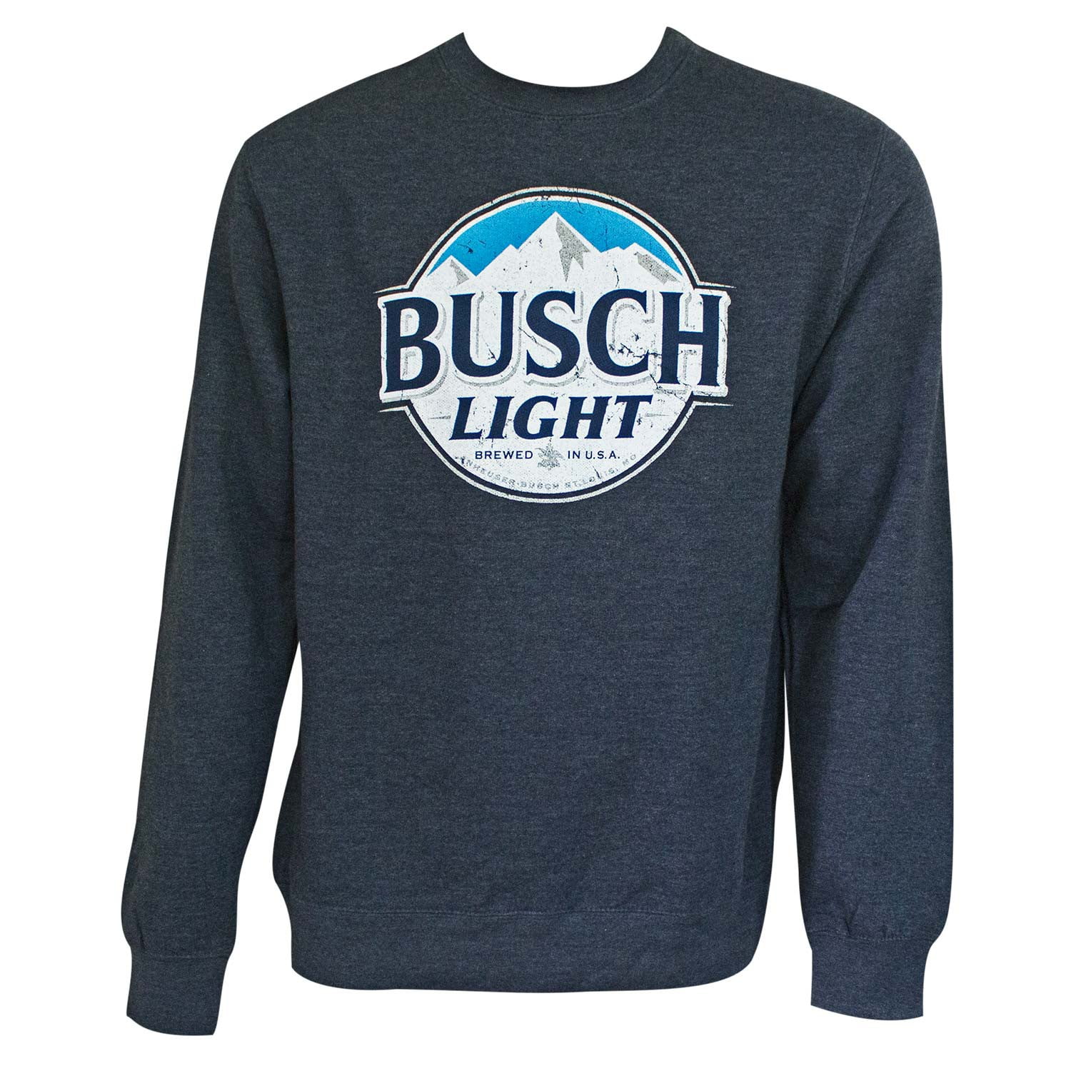 Busch 44155-Medium Busch Light Mens Navy Blue Crewneck Sweatshirt ...