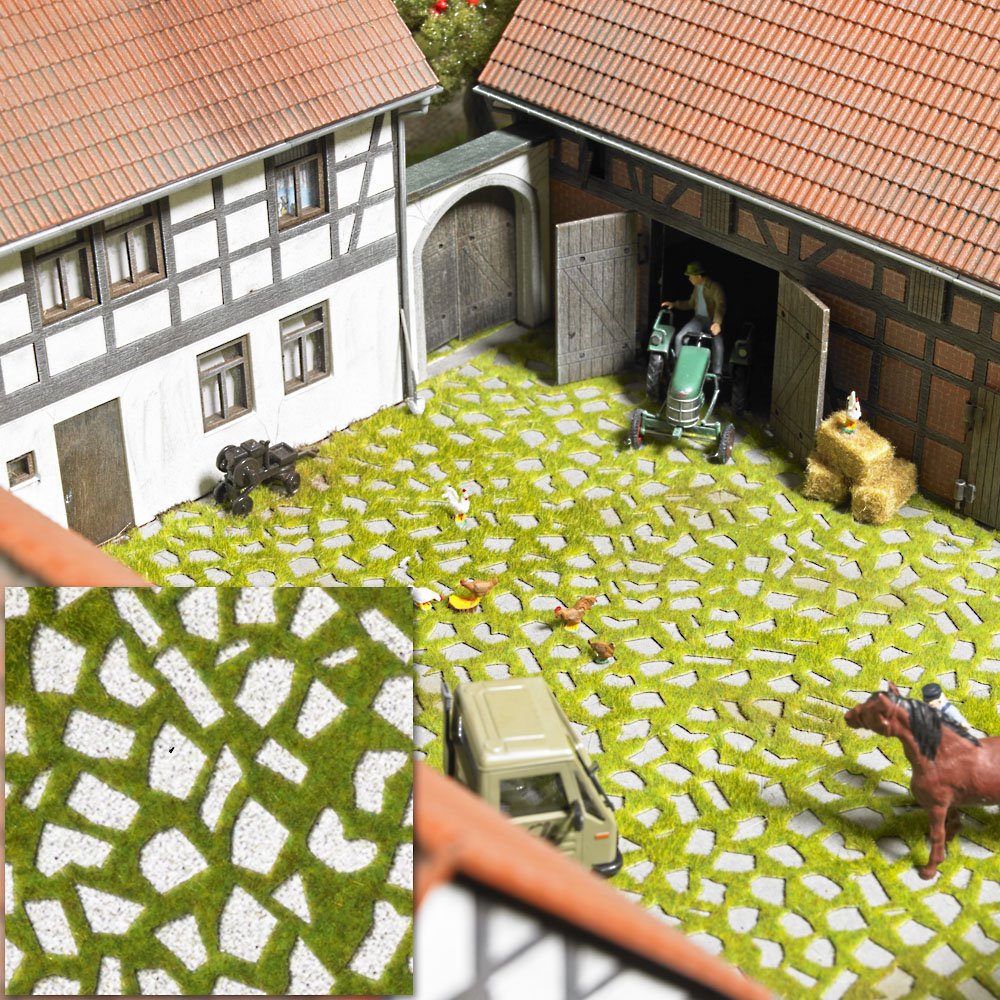 Busch 7433 3-D Grass Pavers HO Scenery Scale Model - Walmart.com