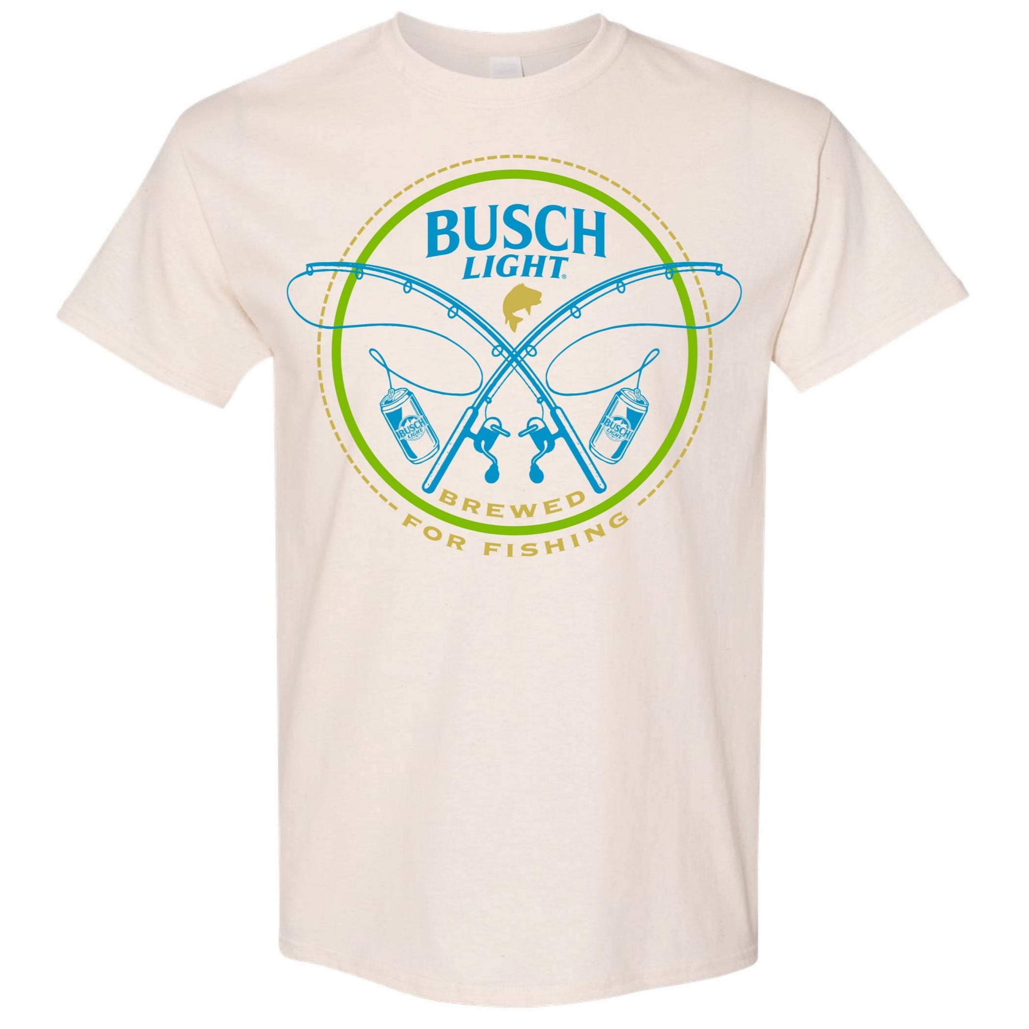 Busch 863838-medium Busch Light Brewed for Fishing T-Shirt, Beige ...