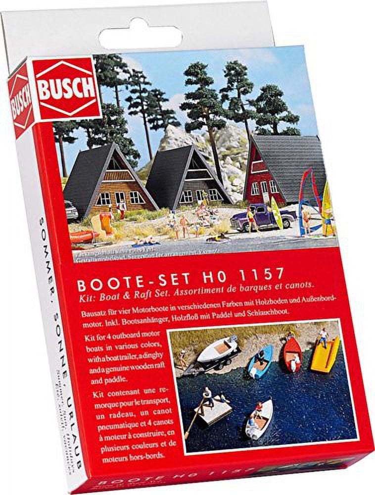 Busch Busch 1157 Boat/Raft Set With Trill 5/ Ho Scale Model Vehicle ...