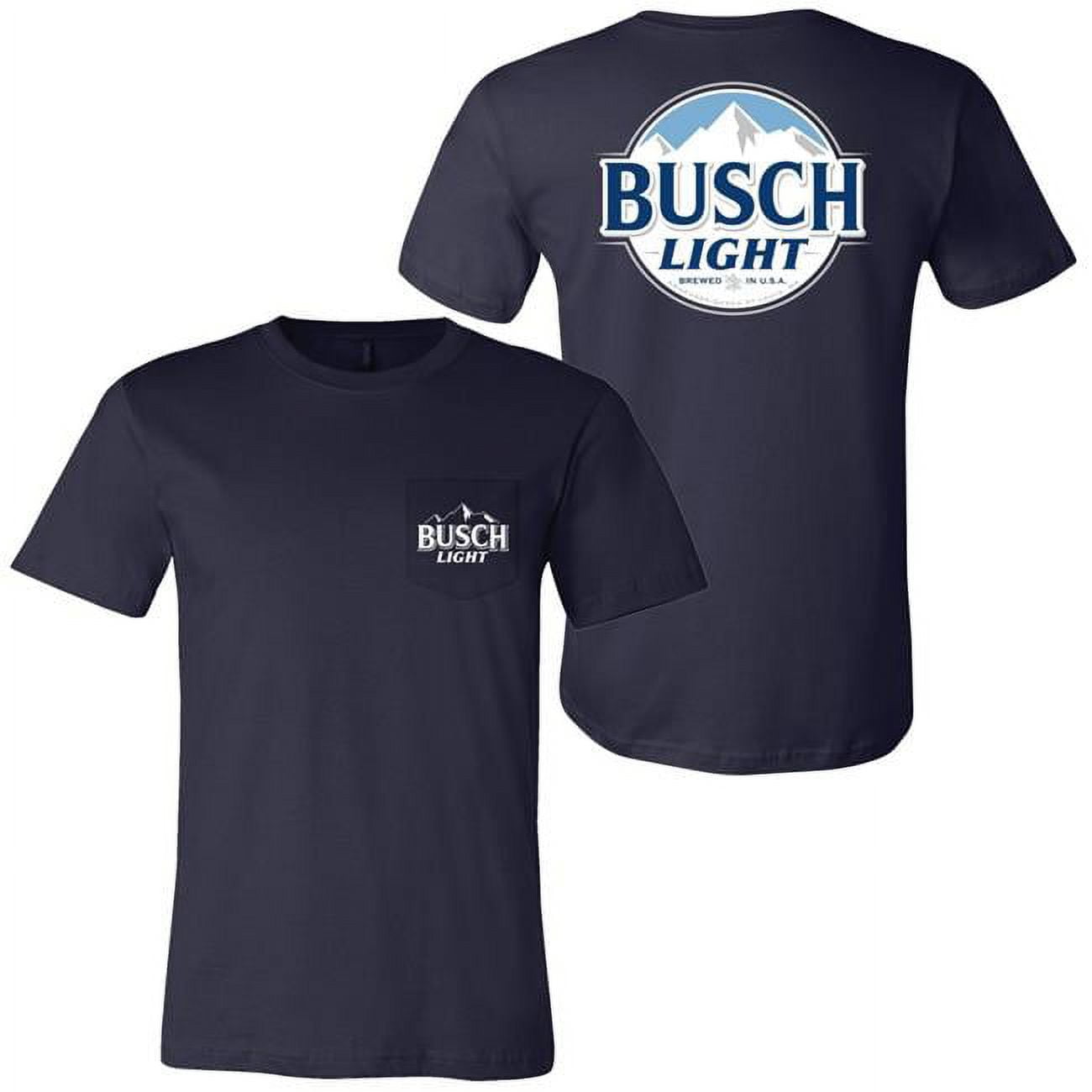 Busch Busch Light Front & Back Pocket T-Shirt, Blue - 2XL - Walmart.com